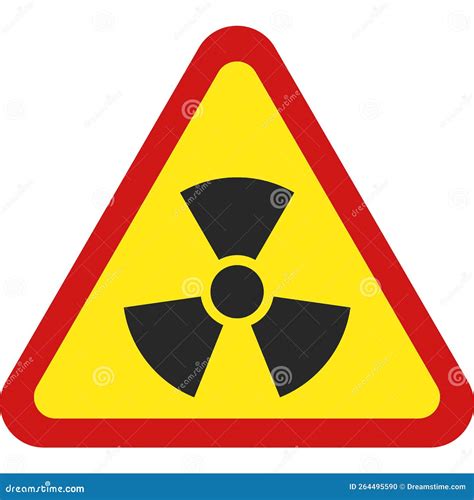 Sign Prohibiting The Use Of Radioactive Weapons Stock Vector