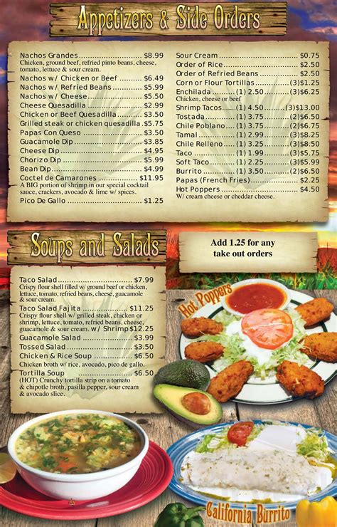 Menu For Picante Mexican Grille In Delmont Pa Sirved