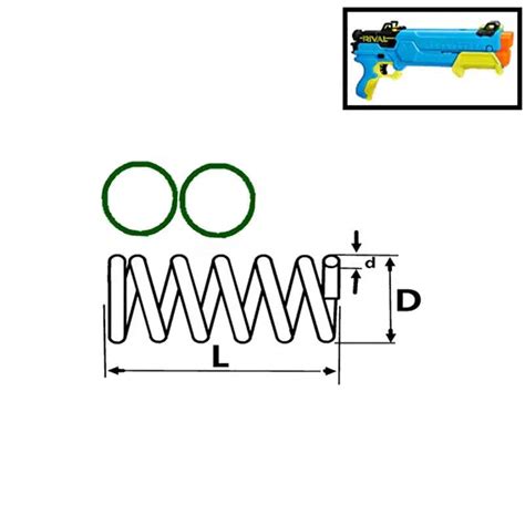 Nerf Rival Forerunner Xxiii 1200 Blaster Upgrade Spring M416gelblaster