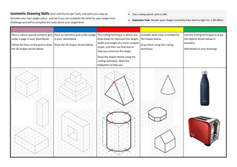 Isometric Drawing Task Teaching Resources