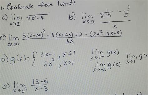Solved Evaluate These Limit Chegg