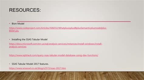 Ssas Tabular Model Importance And Uses Pptx Databases Computer Software And Applications