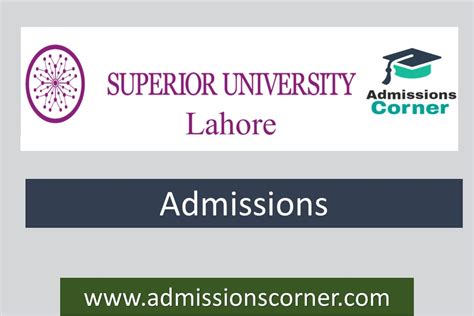 Superior University Lahore Admissions Fall 2025