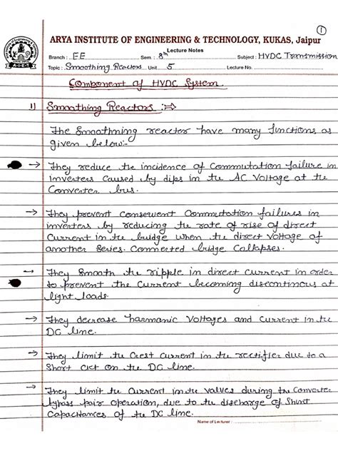 Unit 5 Components Of Hvdc Systems Pdf