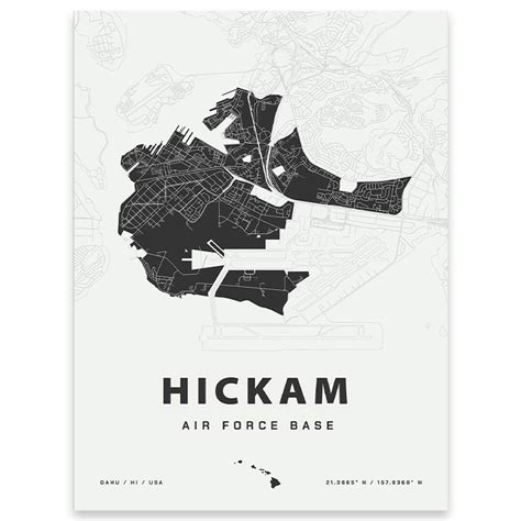 Hickam Air Force Base Map Print Home Base Maps