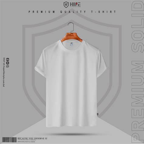 Mens Blank T Shirt White Hope Lifestyle