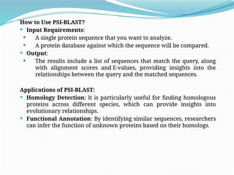 Phi Blast Psi Blast Bioinformatics Pptx
