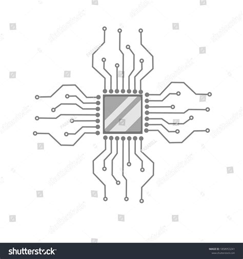 Cartoon Cpu On Circuit Board Computer Stock Vector Royalty Free 1858953241 Shutterstock