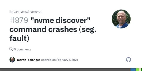 Nvme Discover Command Crashes Seg Fault · Issue 879 · Linux Nvme