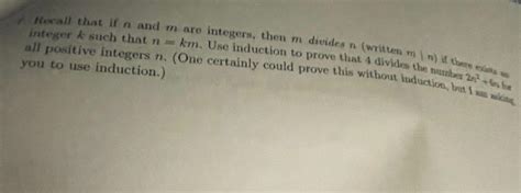 Solved Theall That If N And M Are Integers Then M Chegg Com
