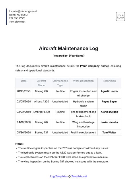 Free Hvac Maintenance Log Template To Edit Online