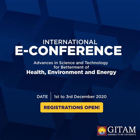 Gitam Deemed University On Linkedin Conference Science Technology