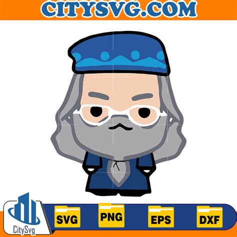 Chibi Cute Albus Dumbledore Svg Citysvg