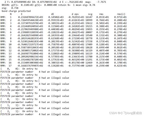 Vasp出错 Pzstein Parameter Number 4 Had An Illegal Value Csdn博客