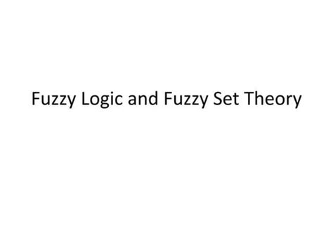 Fuzzy Fuzzification And Defuzzification Pdf