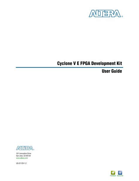 Pdf Cyclone V E Fpga Development Kit User Guide