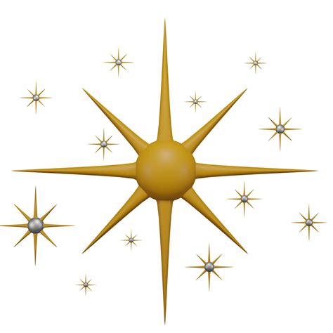 Sparkle Star 3d Icon Suitable To Be Used As An Additional Element In