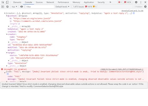 solved unable to update a replying annotation by calling adobe