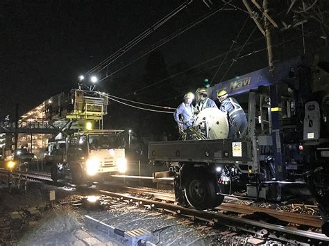 業務内容トキワ電設工業の業務紹介電気鉄道の電車線工事