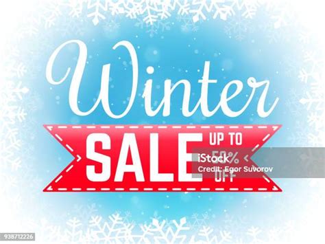 눈송이와 겨울 판매 배너입니다 특별 행사 포스터입니다 크리스마스 판매 프로 모션입니다 파란색 배경 벡터 일러스트 레이 션 가격에 대한 스톡 벡터 아트 및 기타 이미지