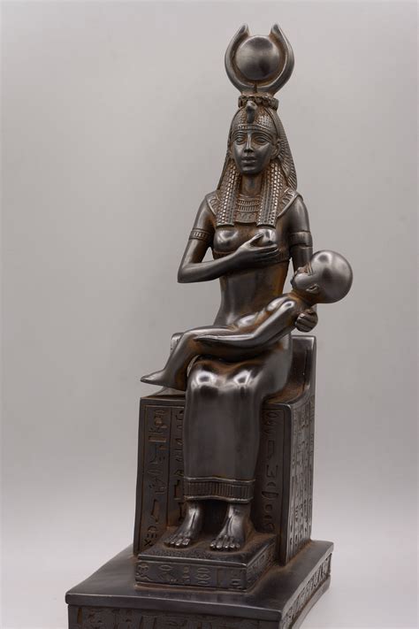 Statue Of Goddess Isis Breastfeeding Baby Horus Heavy Large Etsy Ireland