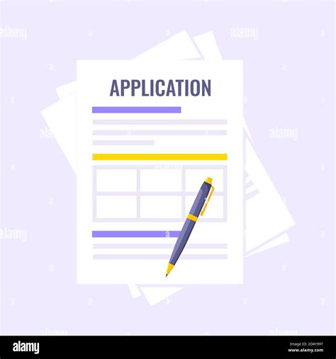 Application Form Submit Flat Style Design Icon Sign Vector Illustration Stock Vector Image And Art