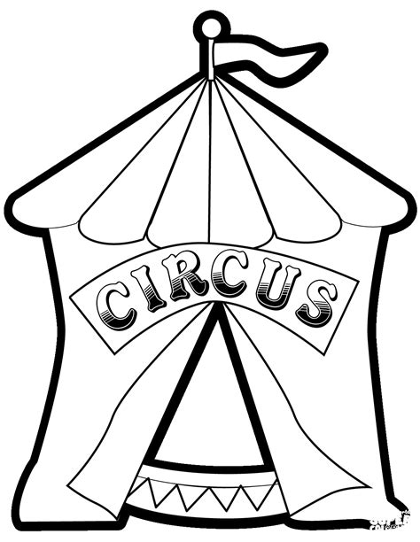 Circus Tent Coloring Page Colouringpages