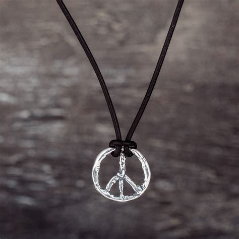 Heart Shaped Peace Sign Necklace