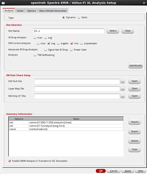 Spectre Tech Tips How To Perform Emir Analysis In Ade Using Spectre