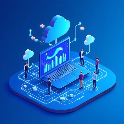 Cloud Computing And Data Analytics Concept Of Futuristic Digital