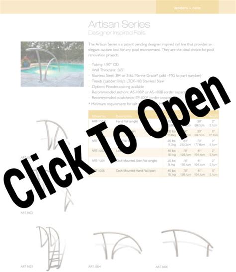 S R Smith Artisan Series Swimming Pool Hand Rails Pool Warehouse S R Smith Artisan