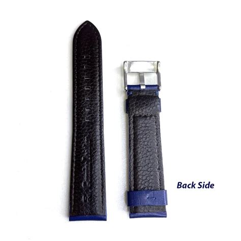 20mm Blue Genuine Leather Watch Strap