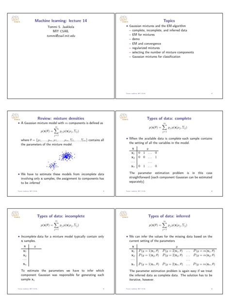 Machine Learning Em Algorithm Pdf Scientific Method Statistics