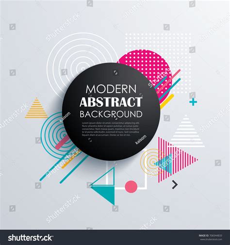 Abstract Circle Geometric Pattern Design Background Stock Vector Royalty Free 708344833