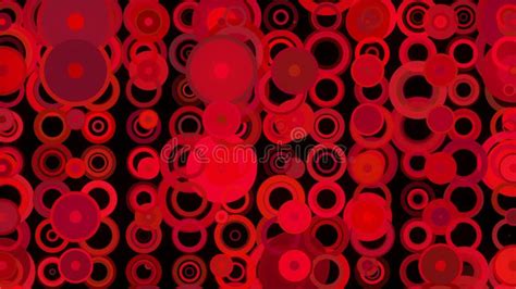 Abstract Red Animated Circle Rings Video Loop Background 4kresolution Seamless Loop Stock