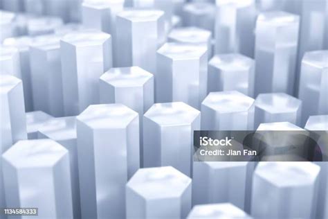 3d 렌더링 흰색 육각 기둥 0명에 대한 스톡 사진 및 기타 이미지 0명 3차원 형태 개념 Istock