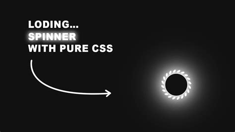 Loading Spinner Css Loading Spinner Pure Css Html And Css Youtube
