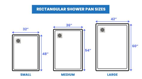 9 Shower Pan Sizes For Standard Corner And Rectangular Enclosures