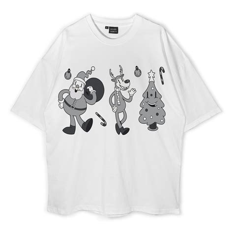 Vintage Santa Oversized T Shirt Shark Shirts