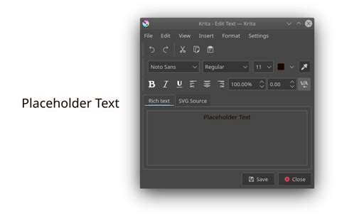 Text Tool Documentation Krita Manual 5 2 0