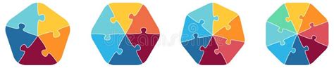 Polygons With Rounded Corners Five To Eight Sides Divided Into Jigsaw