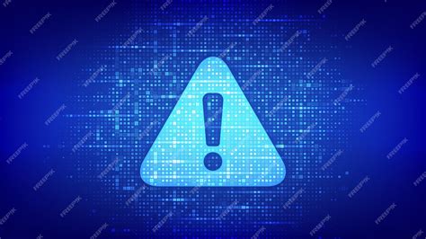 Premium Vector Attention Symbol Made With Binary Code Danger Sign Virus Alert Digital Binary