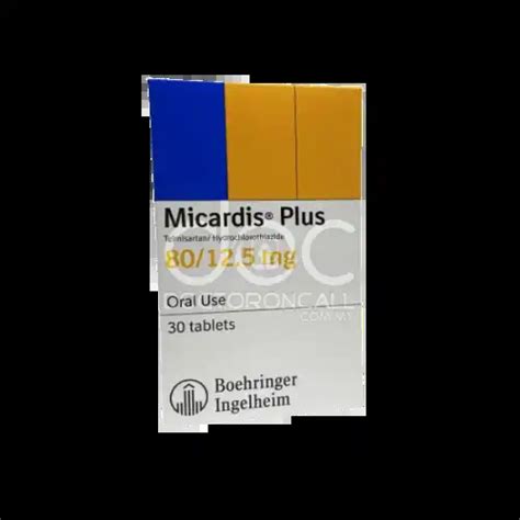 Micardis Plus Hydrochlorothiazide Telmisartan 80125mg Tablet 10s