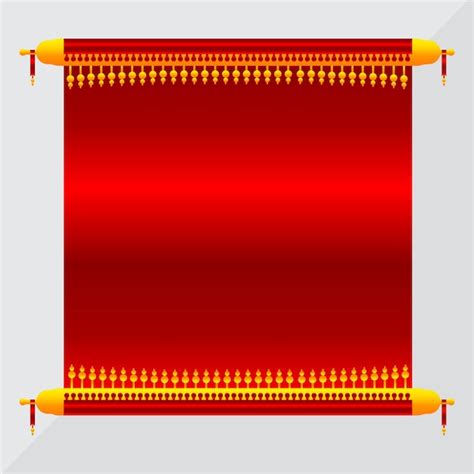 Premium Vector Scroll Paper Ribbon Red Gold Color Design Text Vector
