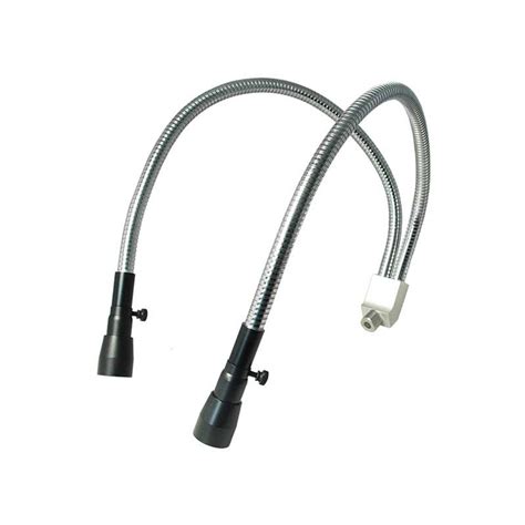 Dual Gooseneck Light Guide Cables For Microscope Fiber Optic Illuminator Length 460mm Output