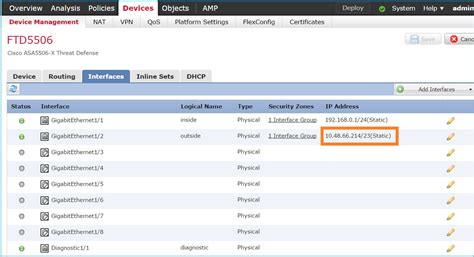 configuring firepower threat defense ftd management interface cisco