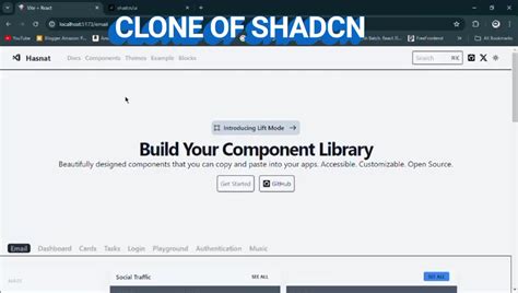 Hasnat Ahmad On Linkedin Project Shadcn Clone Using React Js React Router Dom Tailwind