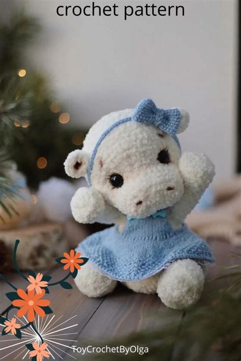Hippo Crochet Pattern Amigurumi Plush Hippo In Clothes Afari Amigurumi