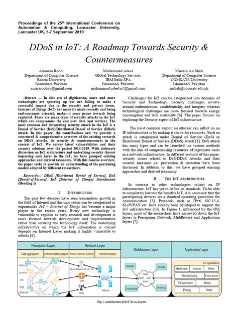 13 Ddos In Iot A Roadmap Towards Security And Countermeasures Download Free Pdf Internet Of