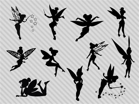 Tinkerbell Svg Cut Files Tinkerbell Silhouette Svg Tinkerbell Clipart